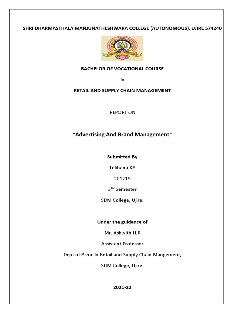 Report Format For Abm | PDF | Advertising | Brand