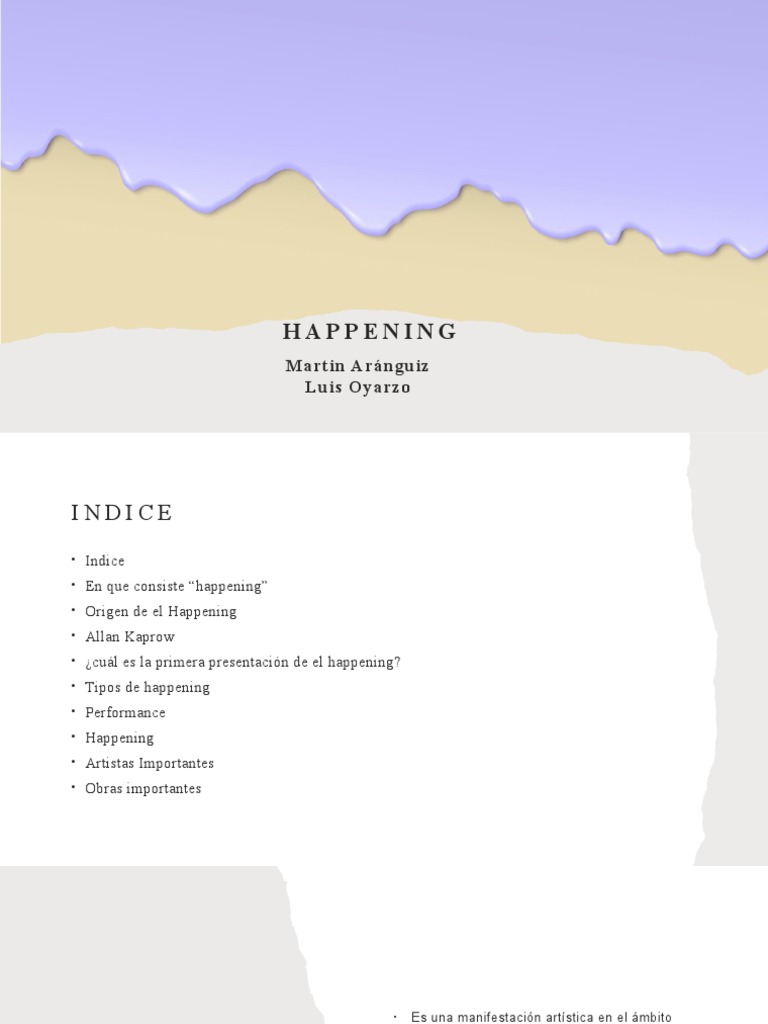 HAPPENING | PDF | Arte de performance | Las artes
