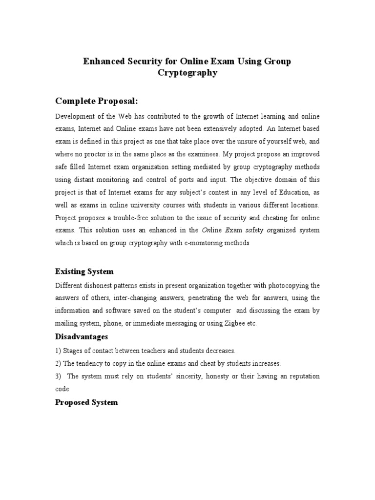 Enhanced Security For Online Exam Using Group Cryptography Pdf
