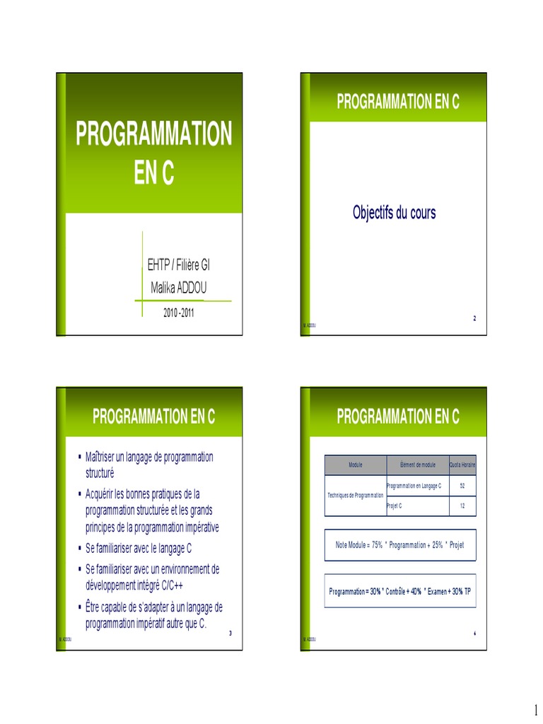 Programmation C 17-12 | PDF | Programmation informatique | Langage de programmation