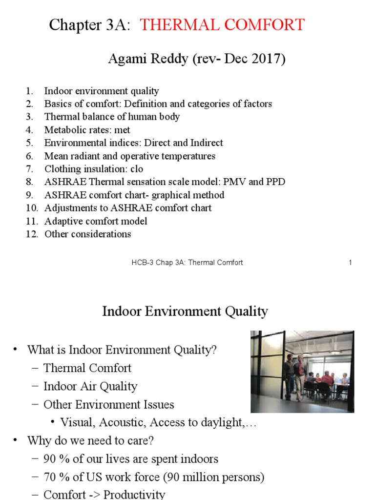 Chapter 3A:: Thermal Comfort | PDF | Heat Transfer | Physical Quantities