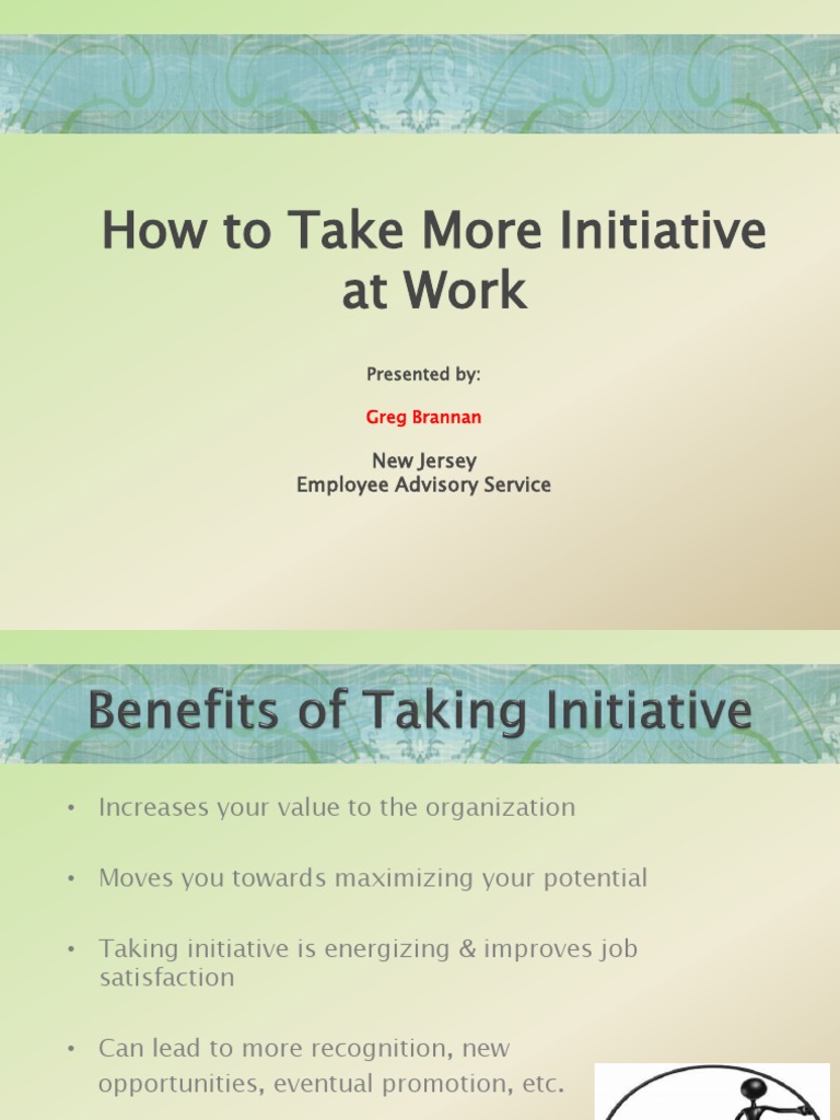 How To Take Initiative at Work | PDF
