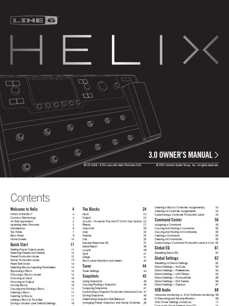 Helix 3.0 Owner's Manual - Rev E - English | PDF | Electronics | Computing