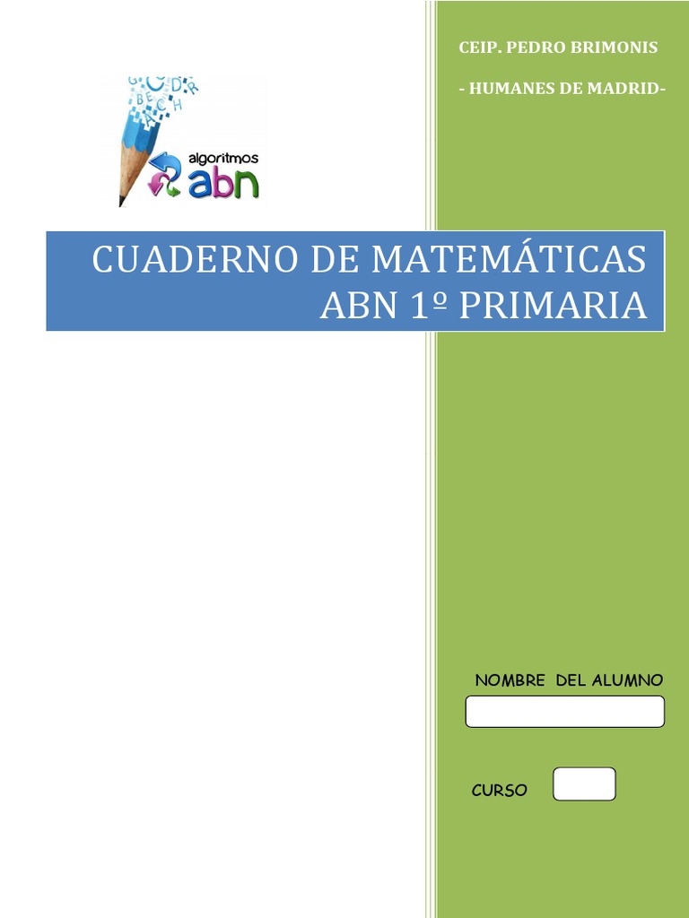 Cuaderno ABN 1º Primaria Brimonis | PDF | Educación primaria