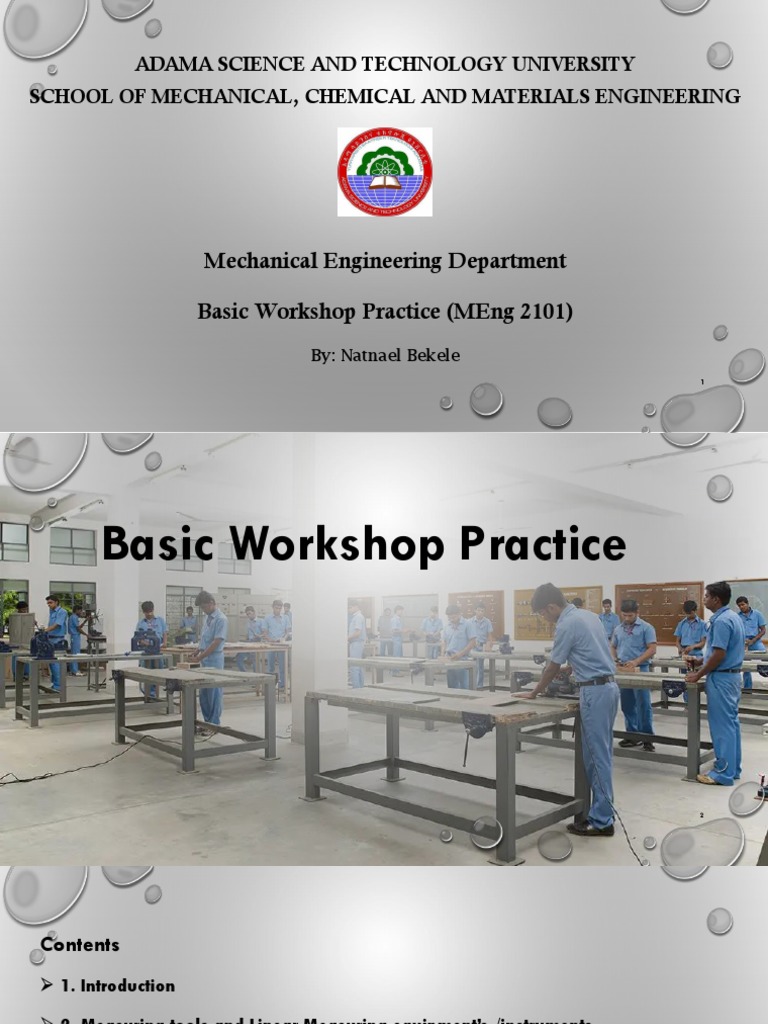 Basic Workshop Practice Nat.... pp-1 | PDF | Metalworking | Tools