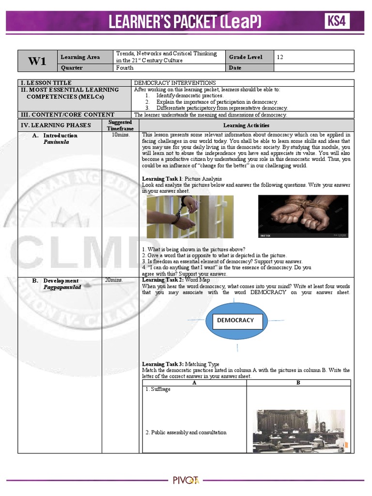 Q4 W1 Trends, Networks - KSA-LeaP | PDF | Democracy | Political Ideologies