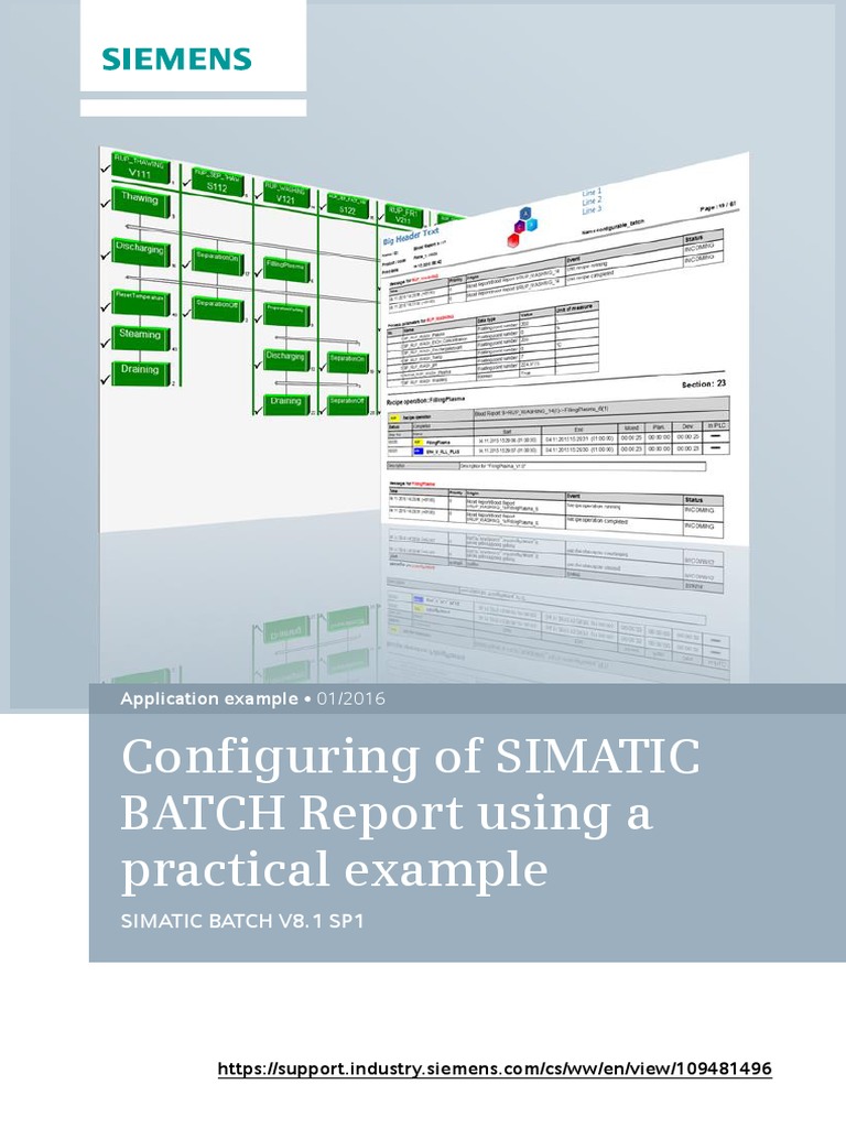 Configuring Of Simatic Batch Report Using A Practical Example Pdf Databases Product Liability 