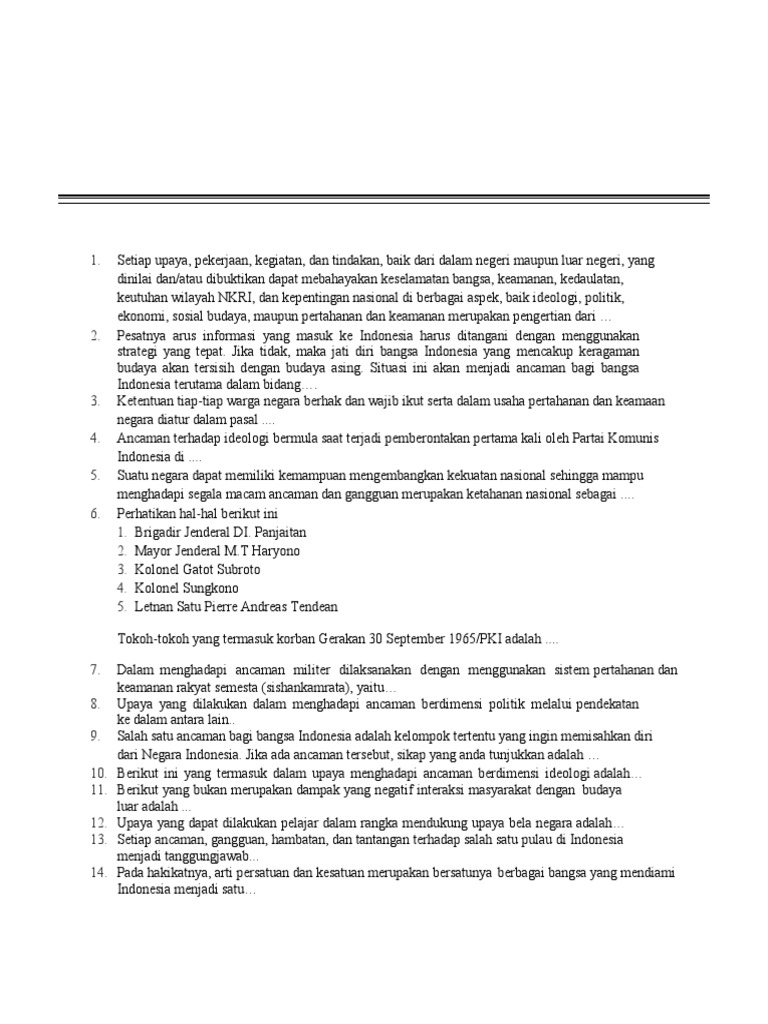Soal PAT PKN XI 2021-2022 | PDF
