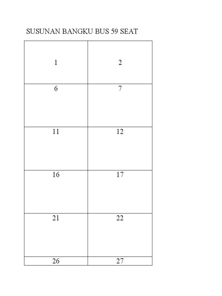 Susunan Bangku Bus | PDF