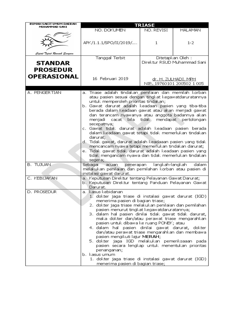Akp 1.1 Spo Triase 2019 | PDF