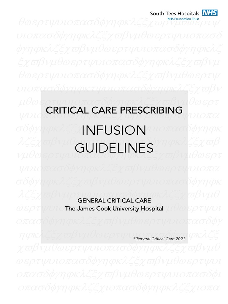 CCS Drug Infusions v5.0 | Download Free PDF | Neuromuscular Junction ...