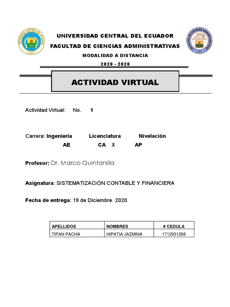 Hipatia - Tipán - Sistematización Contable - CA7-1 - Enviar ...