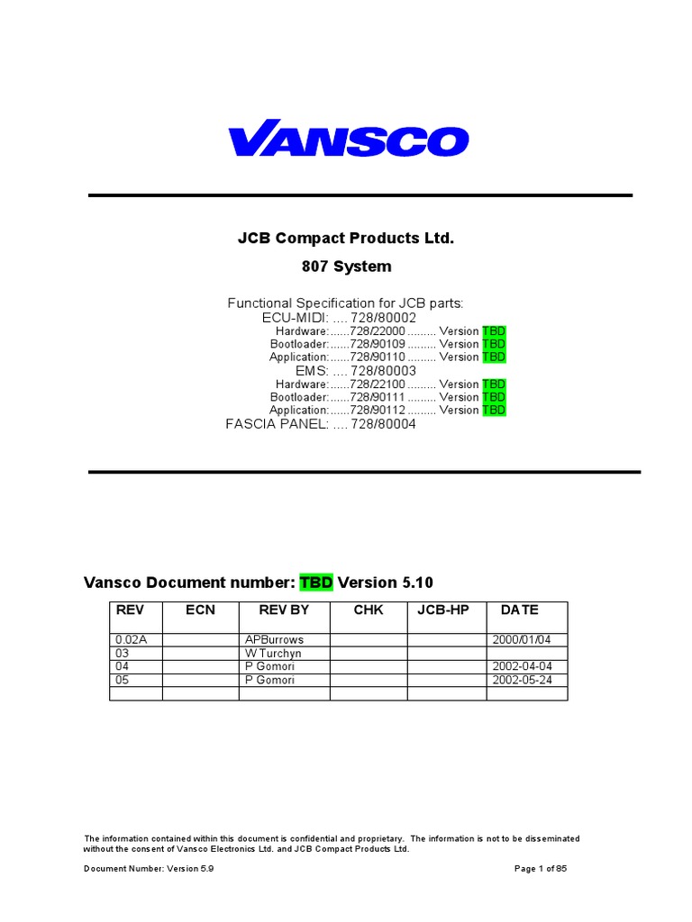 EMS Vansco - Service Manual Specification | PDF | Throttle | Electronic ...