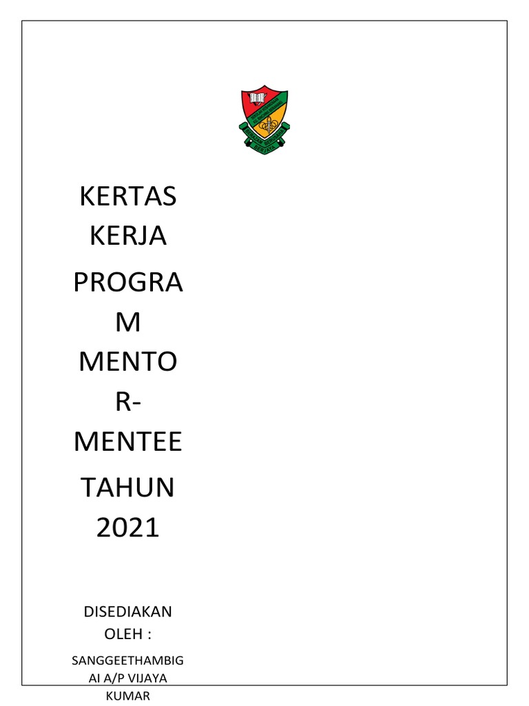 Kertas Kerja Mentor-Mntee Tahun 2021 | PDF | Karier & Perkembangan | Pengembangan Diri