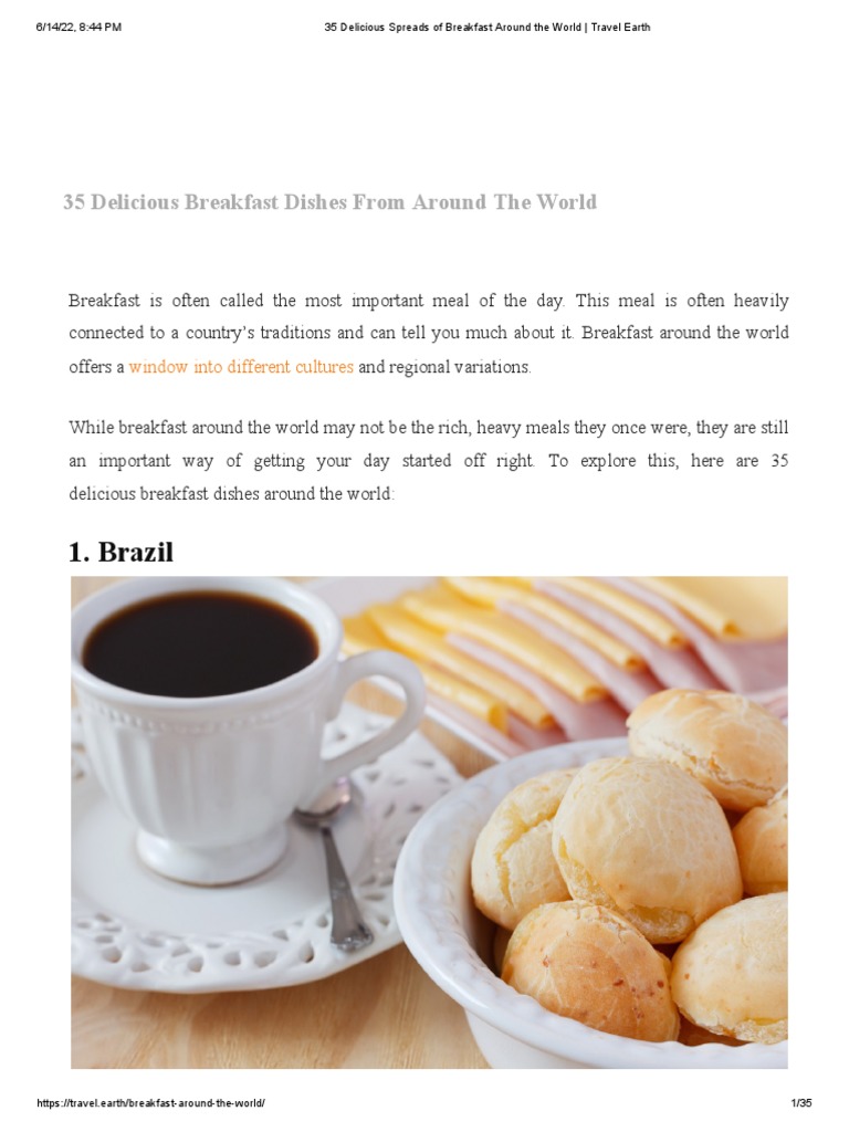 35 Delicious Spreads of Breakfast Around The World | PDF | Pancake ...