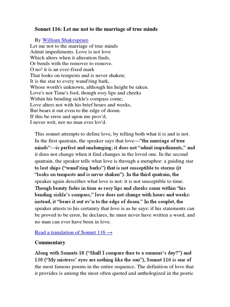 Sonnet 116 | PDF