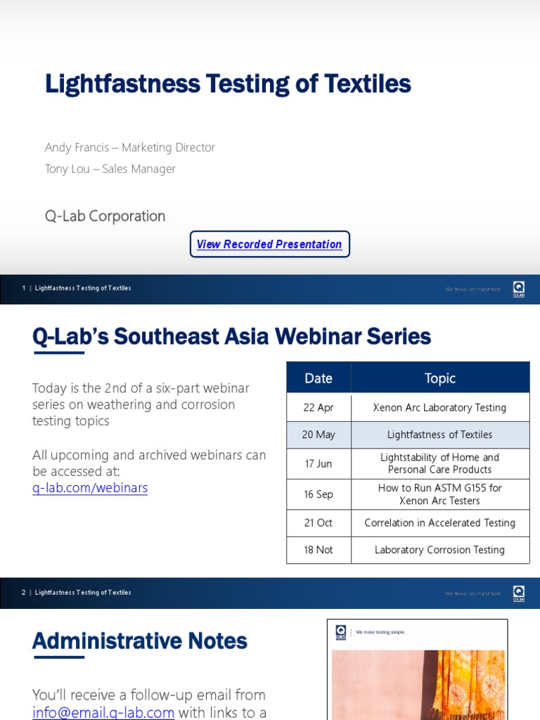 Lightfastness Testing of Textiles (EN) | PDF | Textiles | Ultraviolet