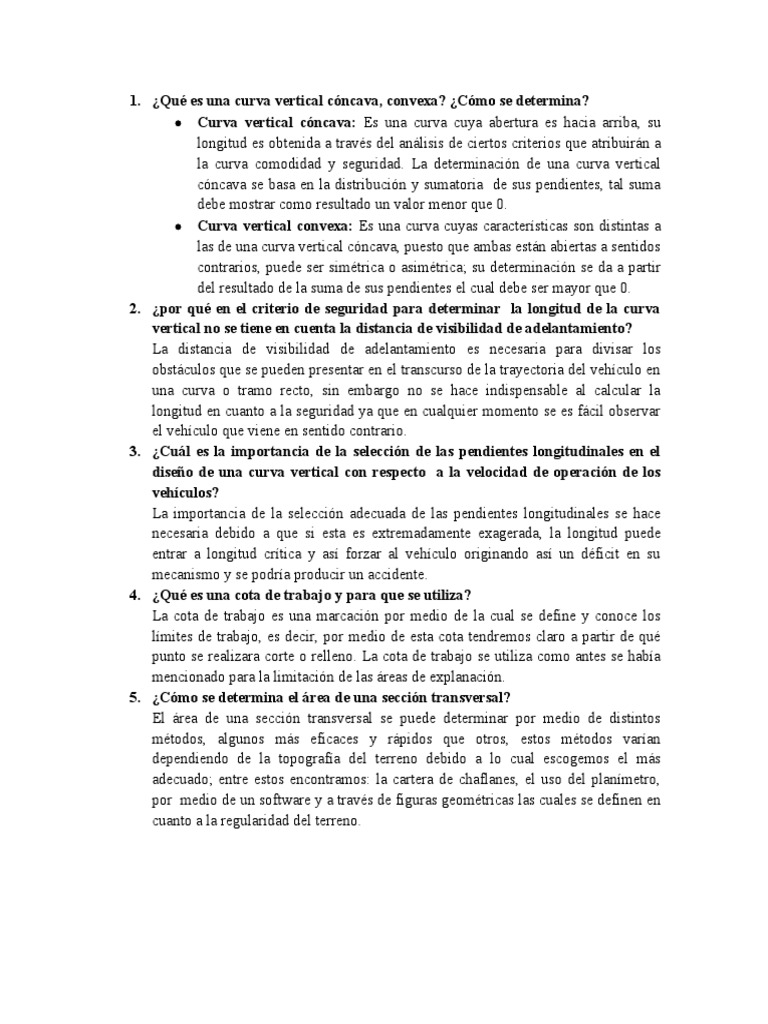 Qué es una curva vertical cóncava | PDF | Curva | Conjunto convexo
