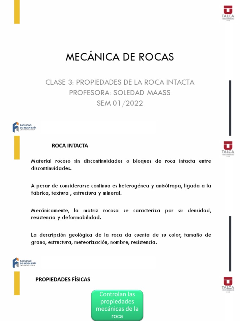 3 Propiedades de La Roca Intacta | PDF | Roca (geología ...