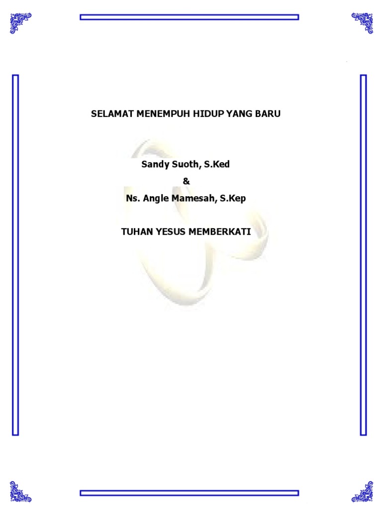 Ibadah Pemberkatan Nikah Sandy & Angle | PDF | Agama & Spiritualitas