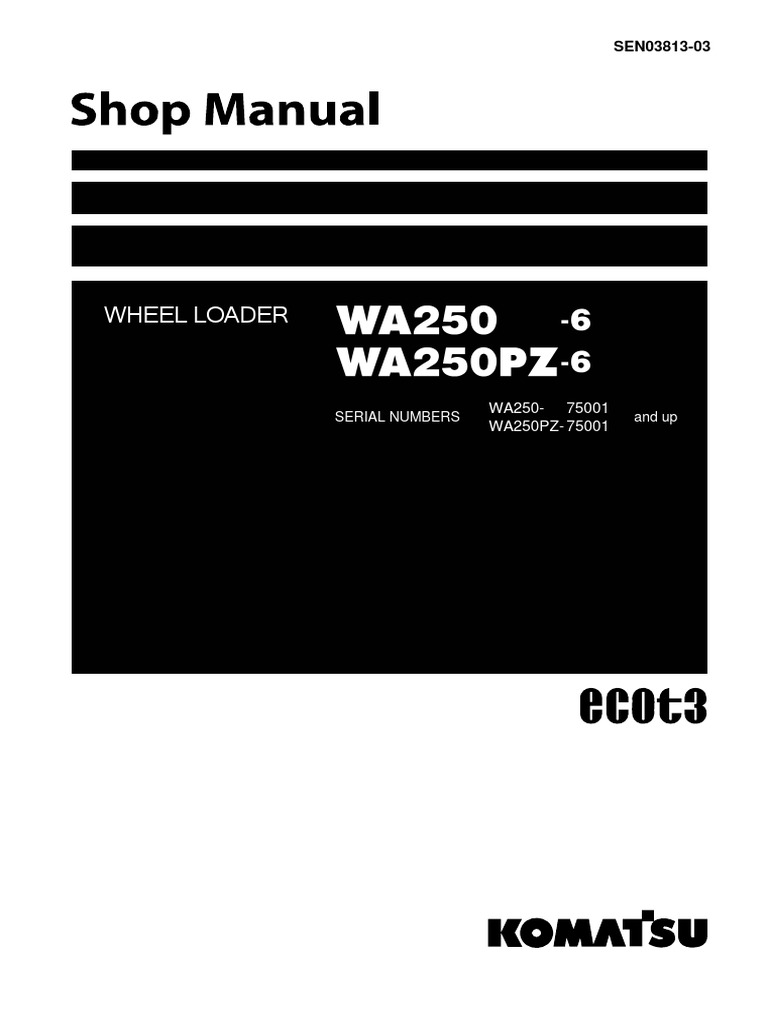 Komatsu Wa250 6 Interior Door Release Lever Replacement Diagram