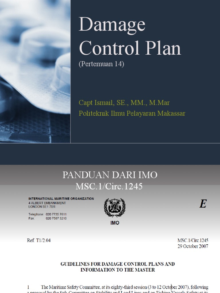 Damage Control Plan: (Pertemuan 14) | PDF | Business | Science ...