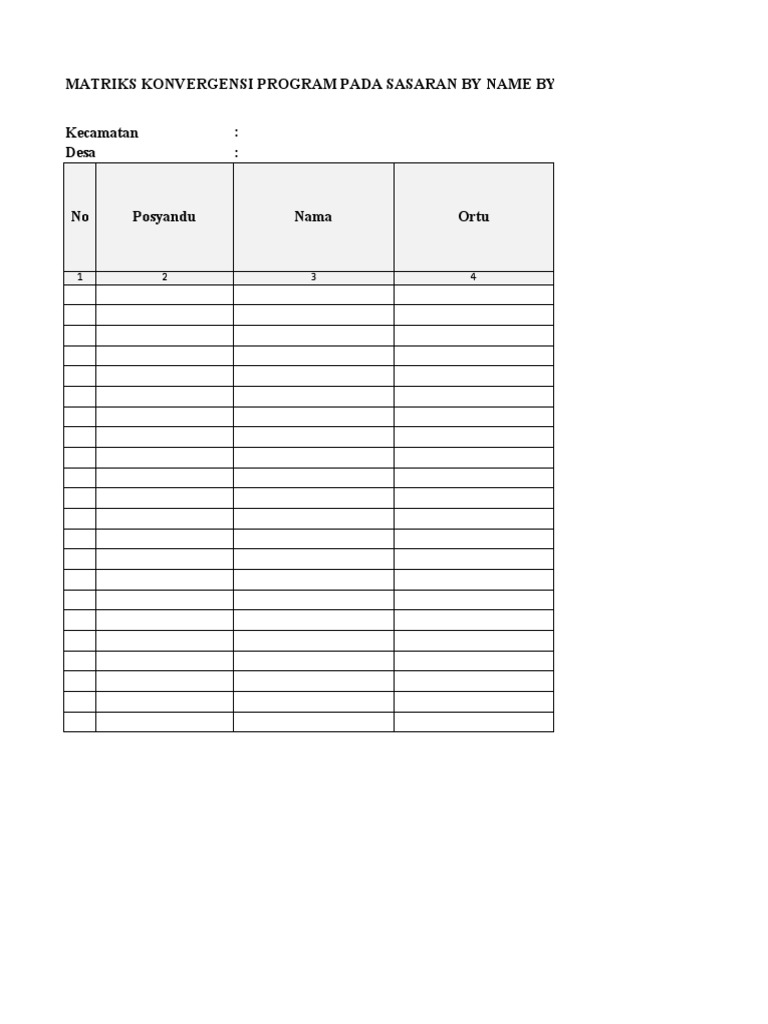 Format Pendataan Dari IPB | PDF