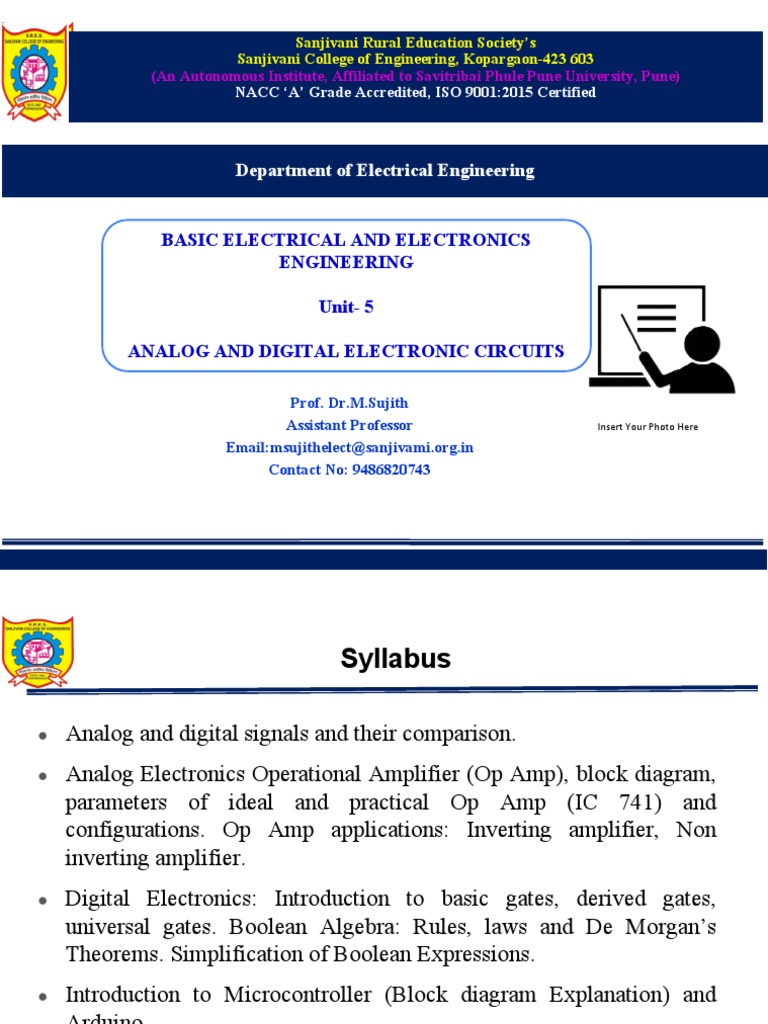 Unit-5 Analog and Digital Electronics | PDF | Operational Amplifier ...