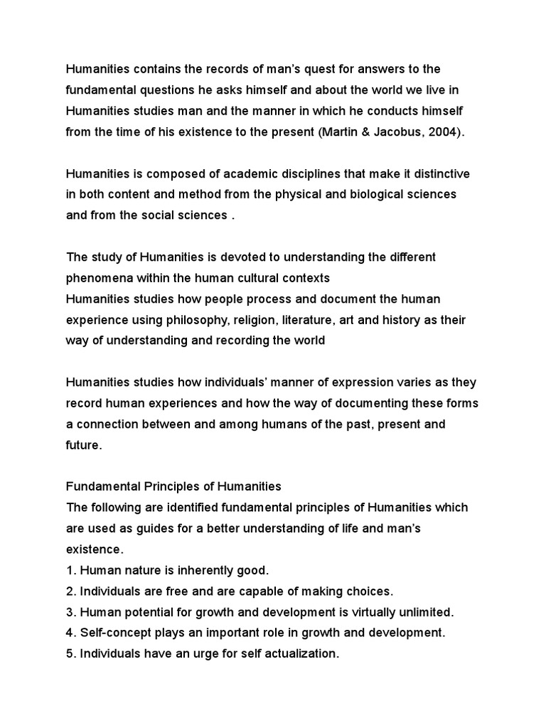 7 Fundamental Principles of Humanities | PDF | Humanities | Aesthetics