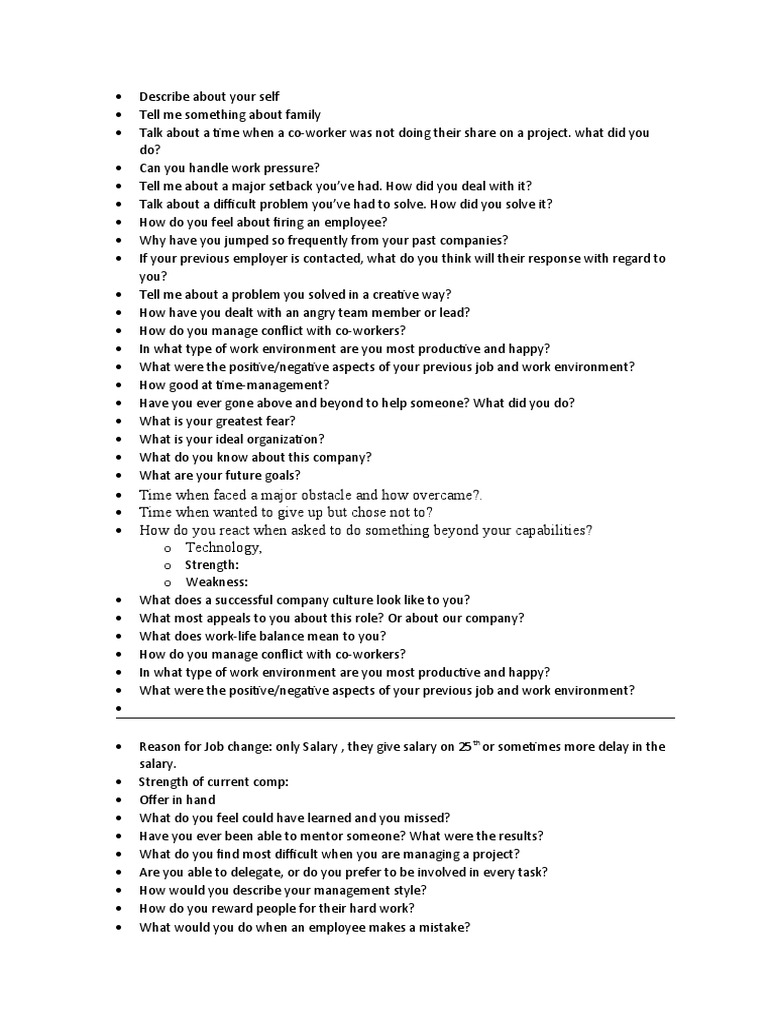 Cultural Fit Question To Ask From Candidate | Download Free PDF ...