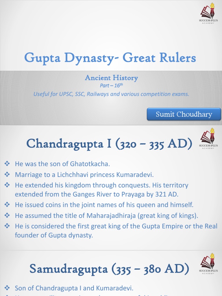 Gupta Dynasty - Great Rulers -16 | PDF | Ancient India