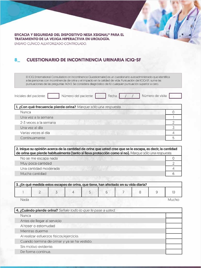 ICIQ-SF Inconteniencia Urinaria | PDF