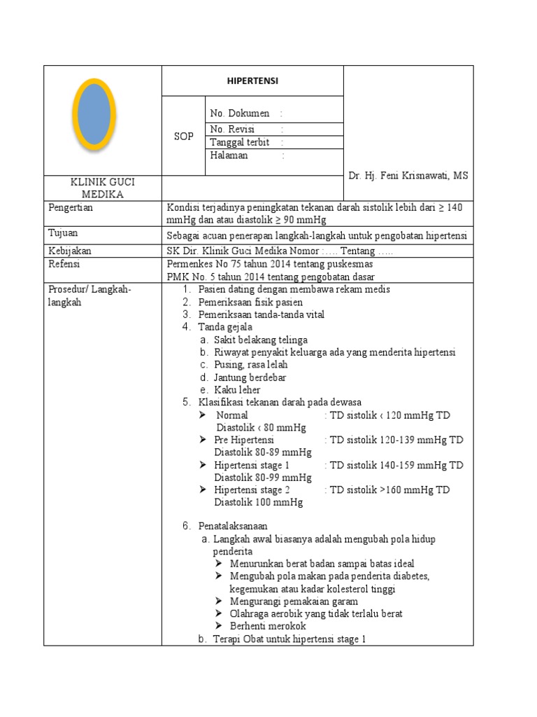 Sop Hipertensi | PDF