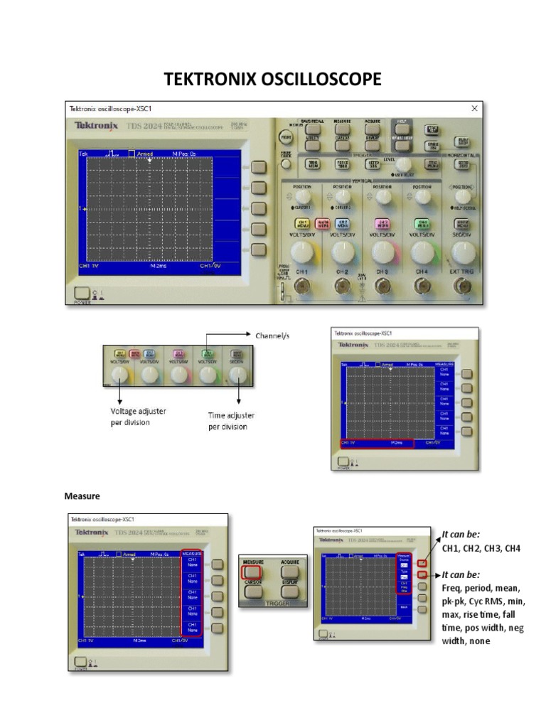 Tektronix Oscilloscope Usage Guide | PDF
