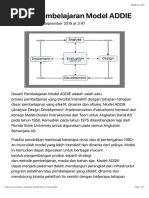 Desain Pembelajaran Model Addie | PDF