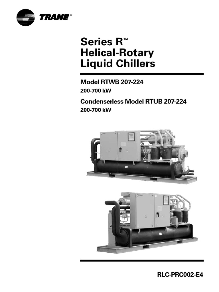 Series R Helical-Rotary Liquid Chillers: Model RTWB 207-224 | PDF ...