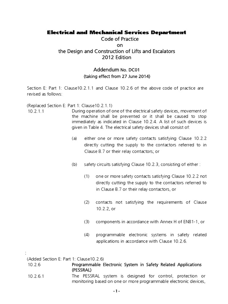 Electrical and Mechanical Services Department Code of Practice On The ...