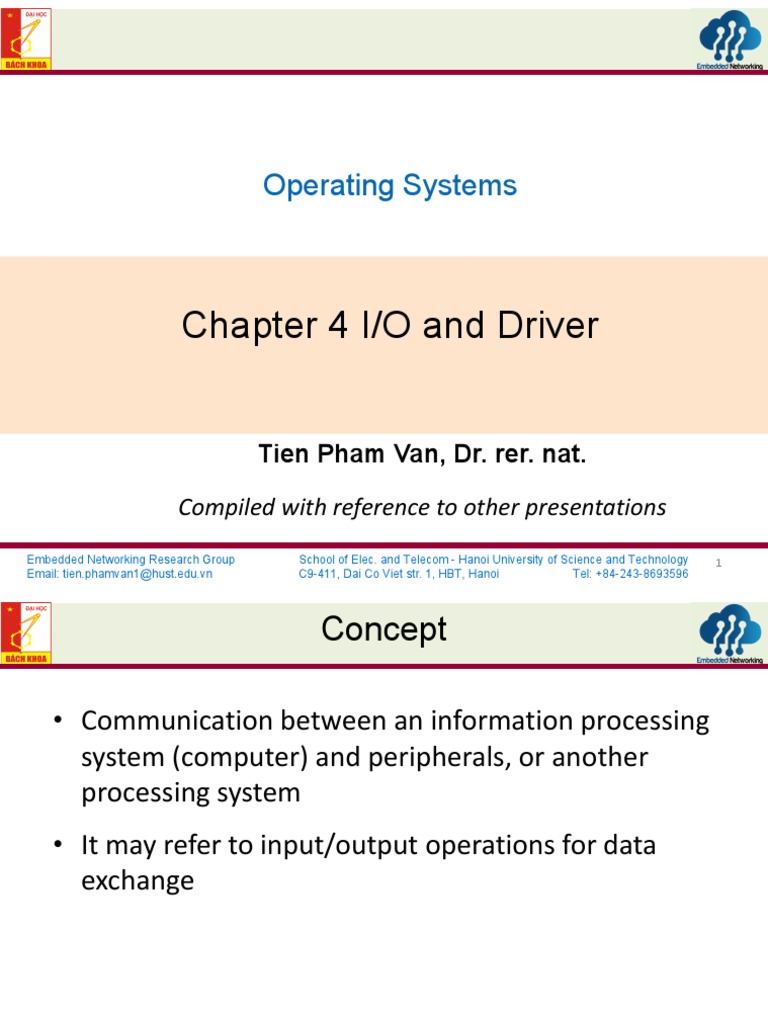 Chapter 4 I/O and Driver: Operating Systems | Download Free PDF | Input/Output | Central ...