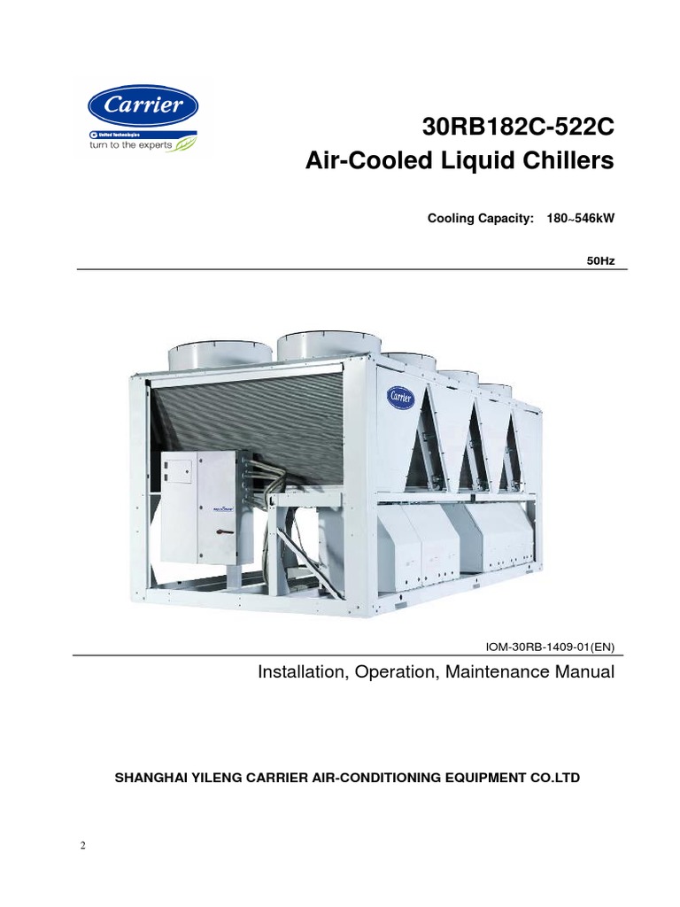 Carrier 30RB Chiller Manual PDF | PDF | Valve | Leak