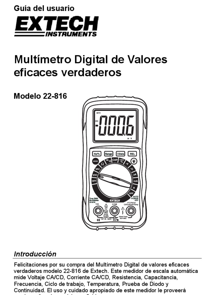 Multímetro Digital | PDF | Tecnología