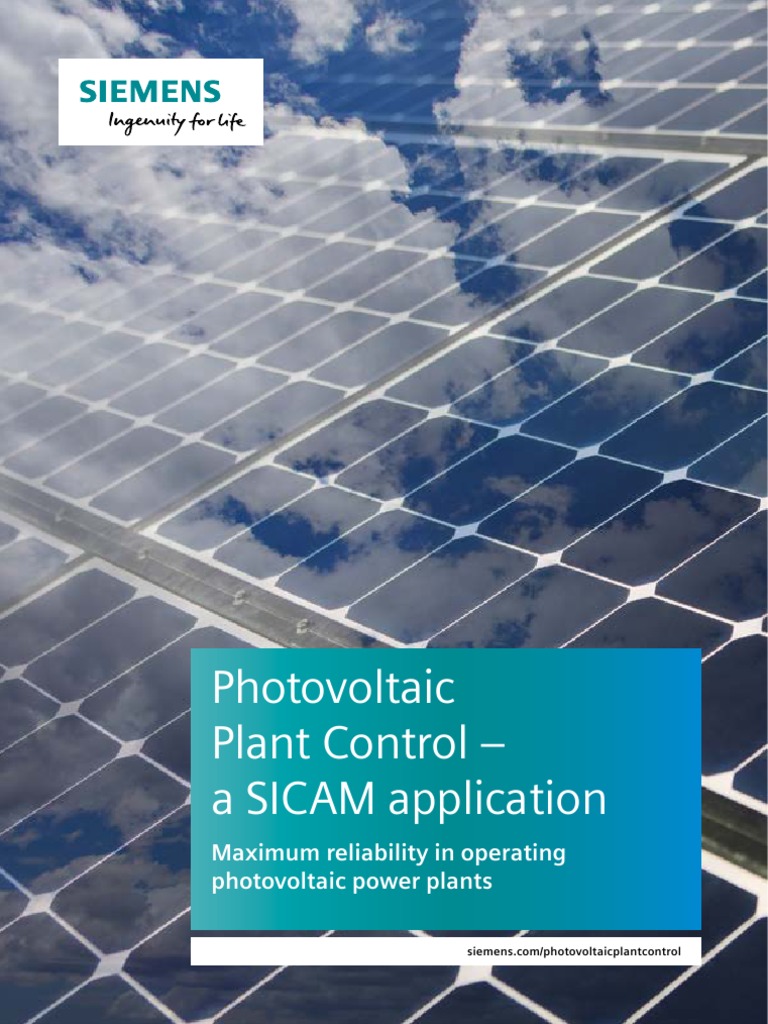 Photovoltaic Plant Control - A SICAM Application: Maximum Reliability ...