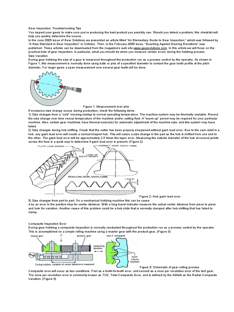 Gear Inspection | PDF | Gear | Accuracy And Precision
