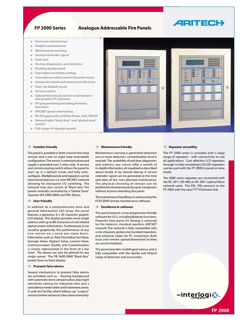 FP 2000 Series Analogue Addressable Fire Panels Ame Be | PDF | Computer ...