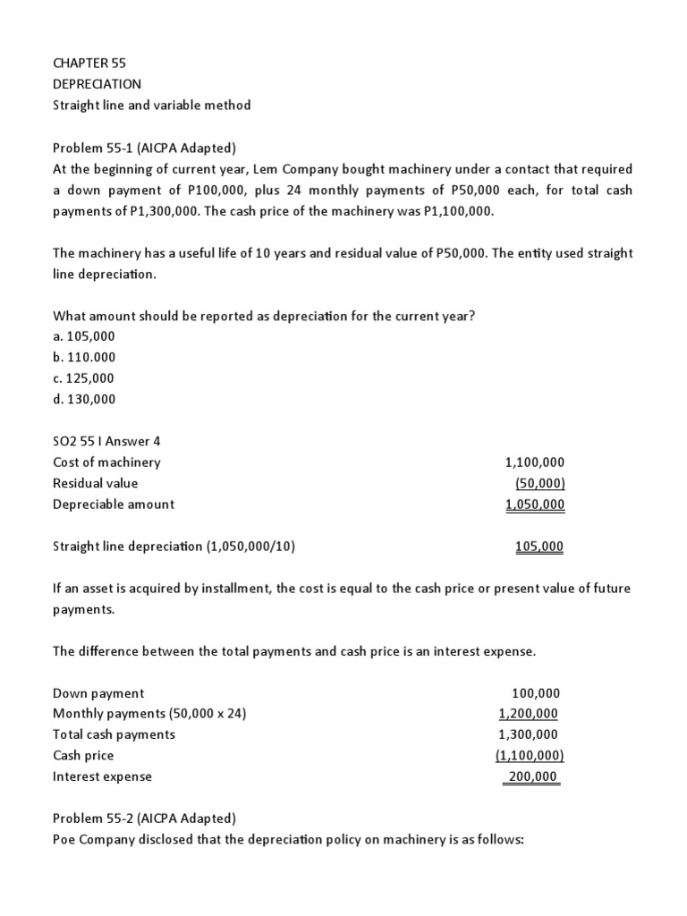 Depreciation Methods and Calculations | PDF | Depreciation | Financial ...