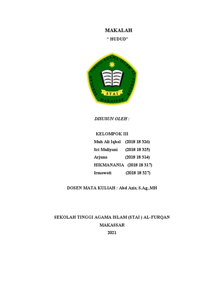 Macam-Macam Hukum Hudud dalam Islam | PDF