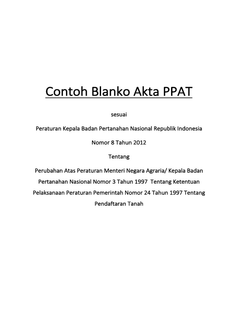 Contoh Blanko Akta PPAT-halaman-dihapus | PDF