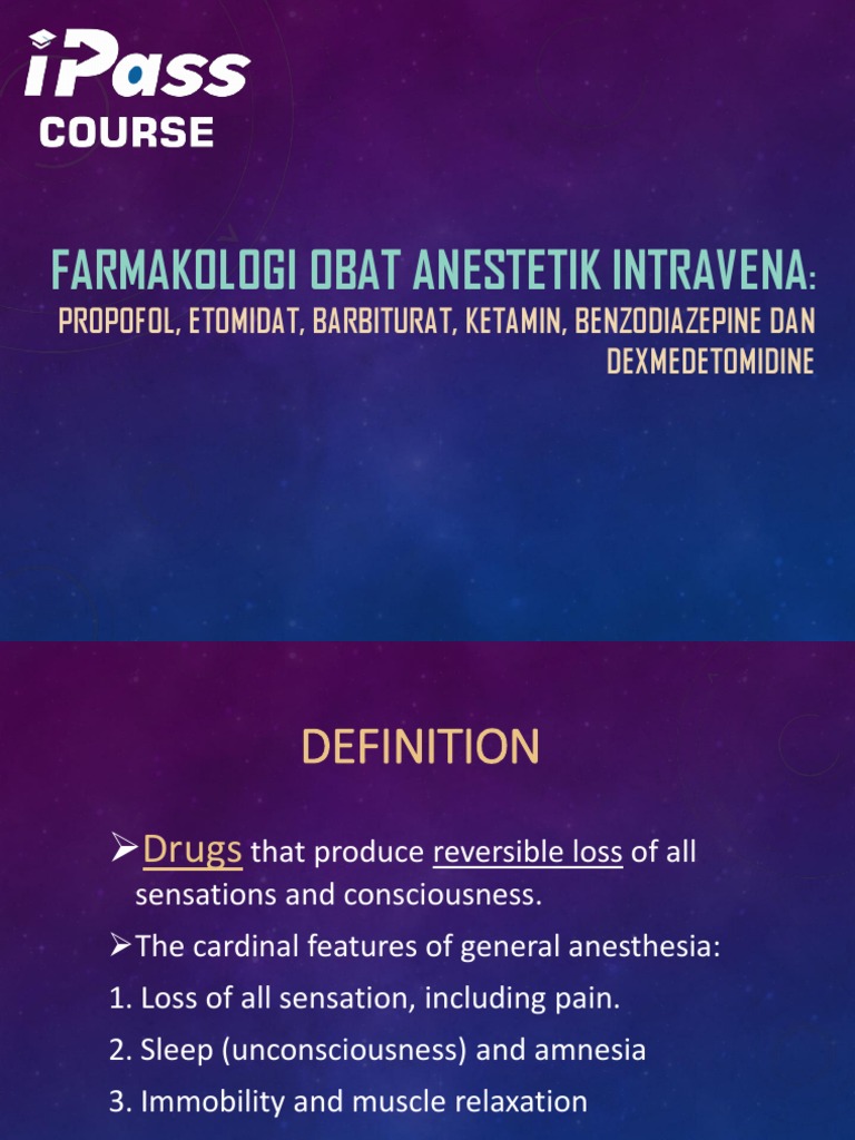 IPass Farmakologi Obat Anestetik Intravena | PDF