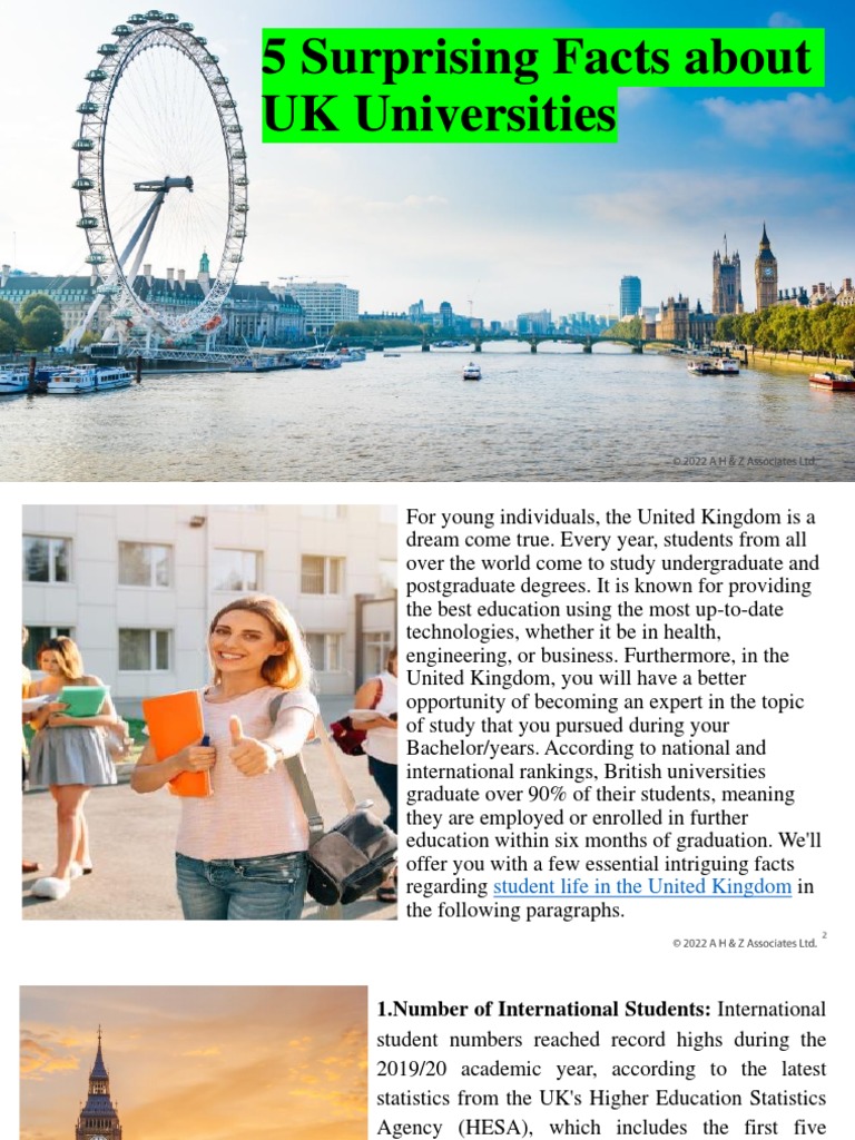 5 Surprising Facts About UK Universities | PDF | United Kingdom ...