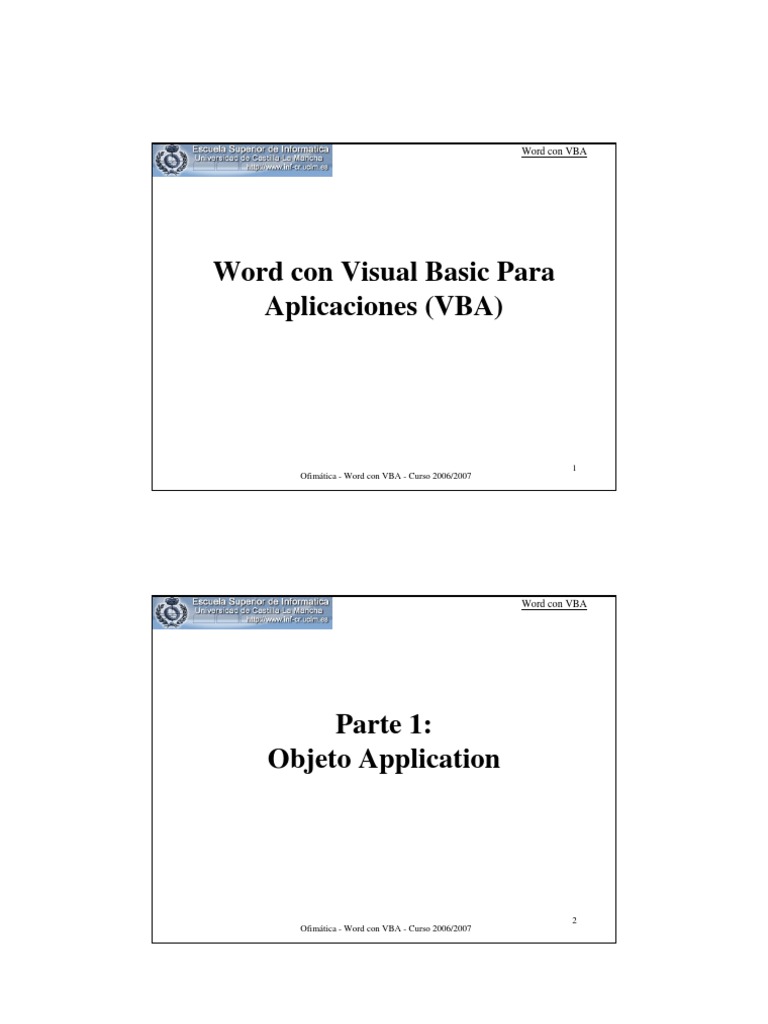 VBA Word | PDF | Básico | Archivo de computadora
