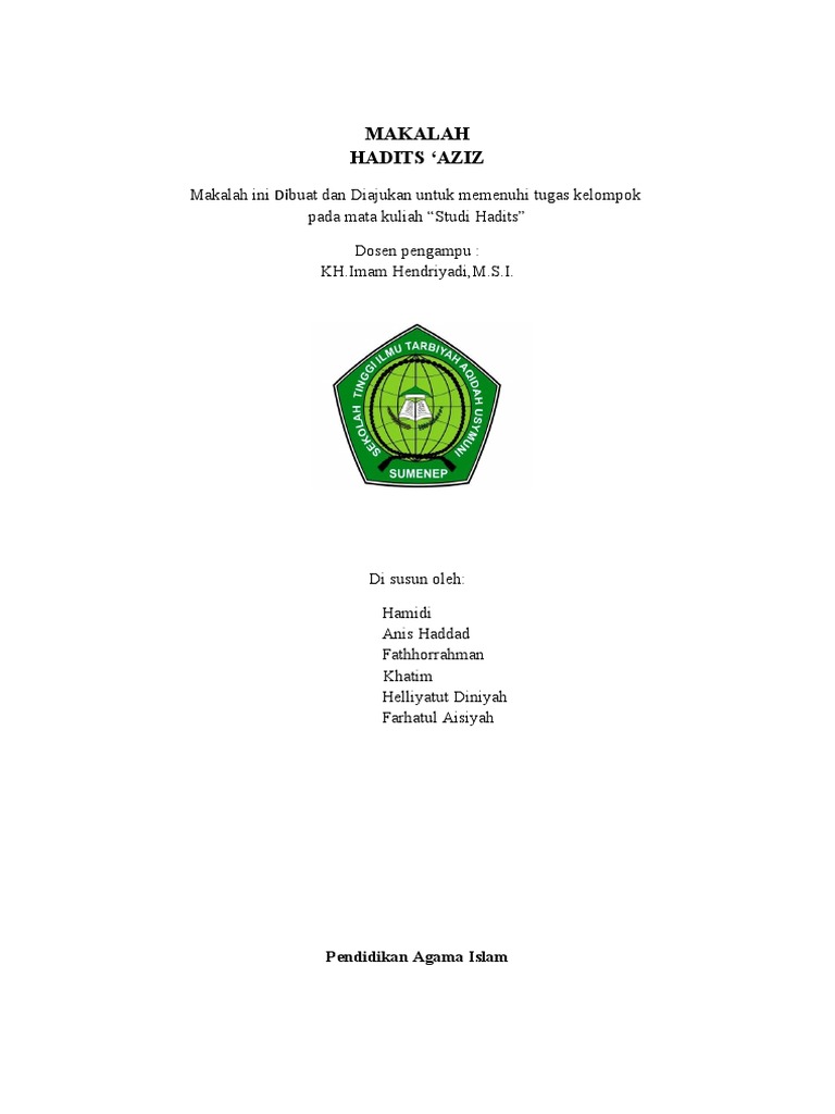 Pengertian dan Contoh Hadits 'Aziz | PDF